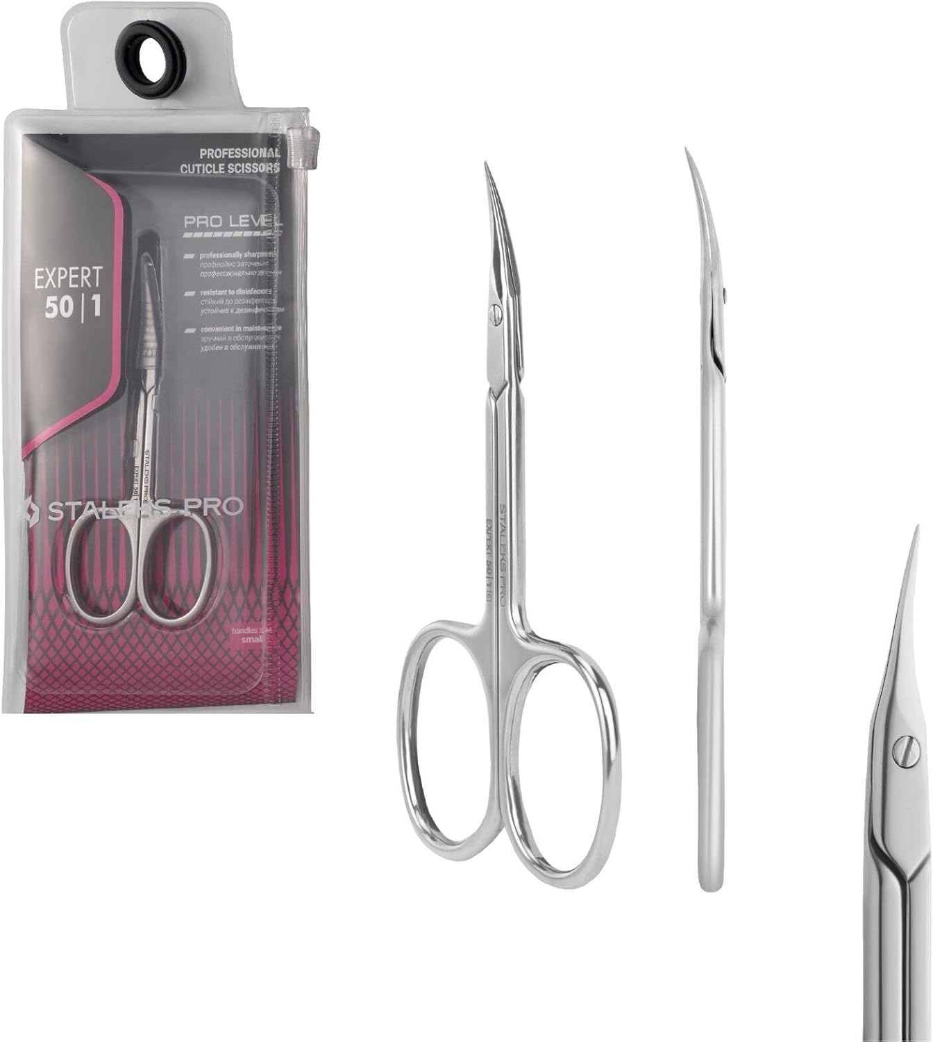 Staleks Pro Expert 50 Type 1 Professional Cuticle Scissors - Pack of 1 ...