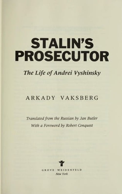 Pre-Owned Stalin's Prosecutor : The Life of Andrei Vyshinsky - Walmart.com