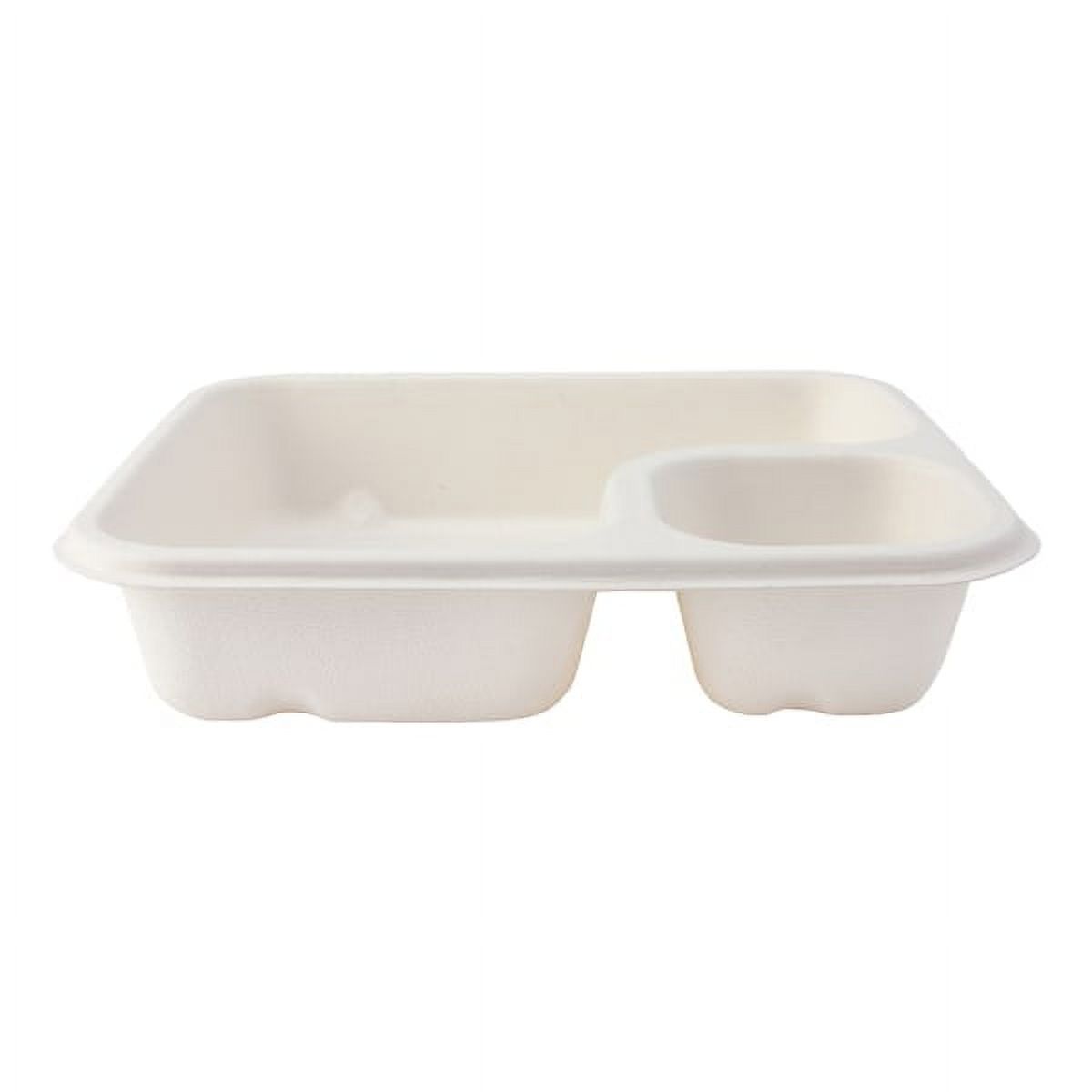 StalkMarket® Compostable Food Trays, 2-Compartment, 7.25" x 6.25" x 1.5 ...