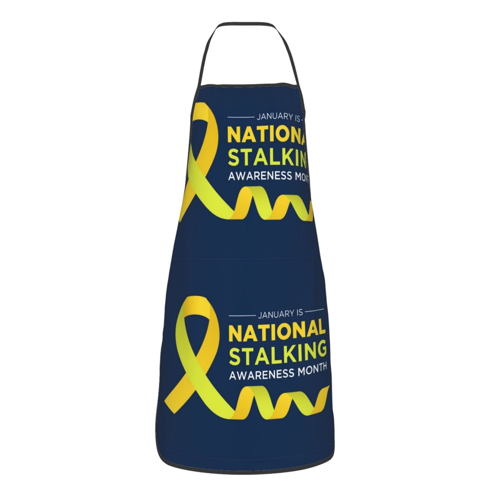 Stalking Awareness Month Yellow Ribbon Aprons Bib For Kitchen ...