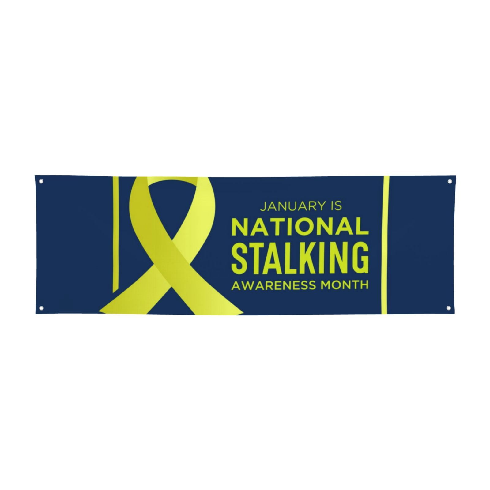 Stalking Awareness Month Yellow Ribbon Large Banner Party Decorations ...
