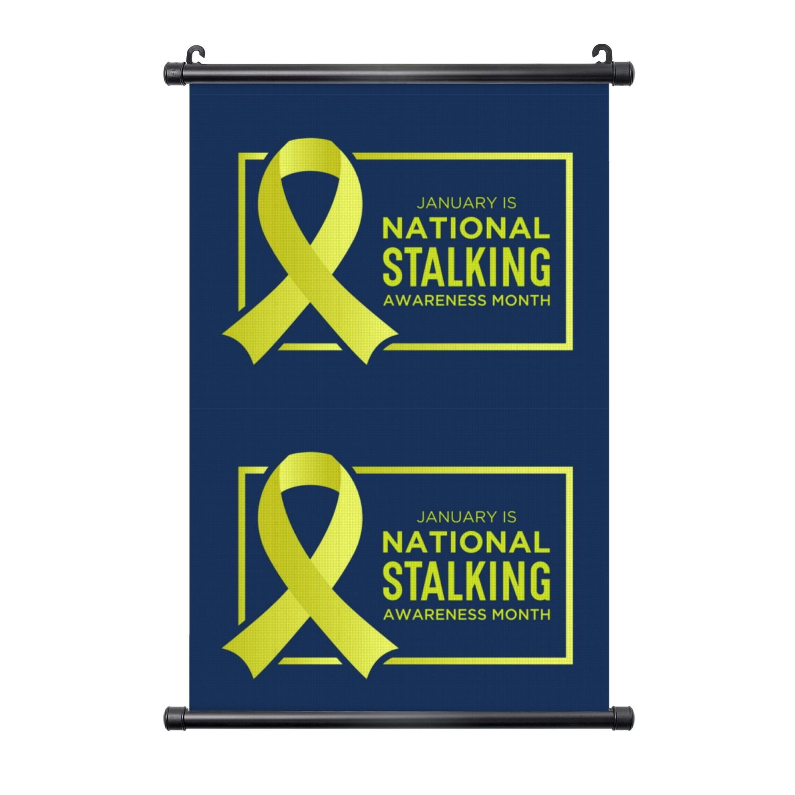 Stalking Awareness Month Yellow Ribbon Poster Wall Art Banner Backdrop ...