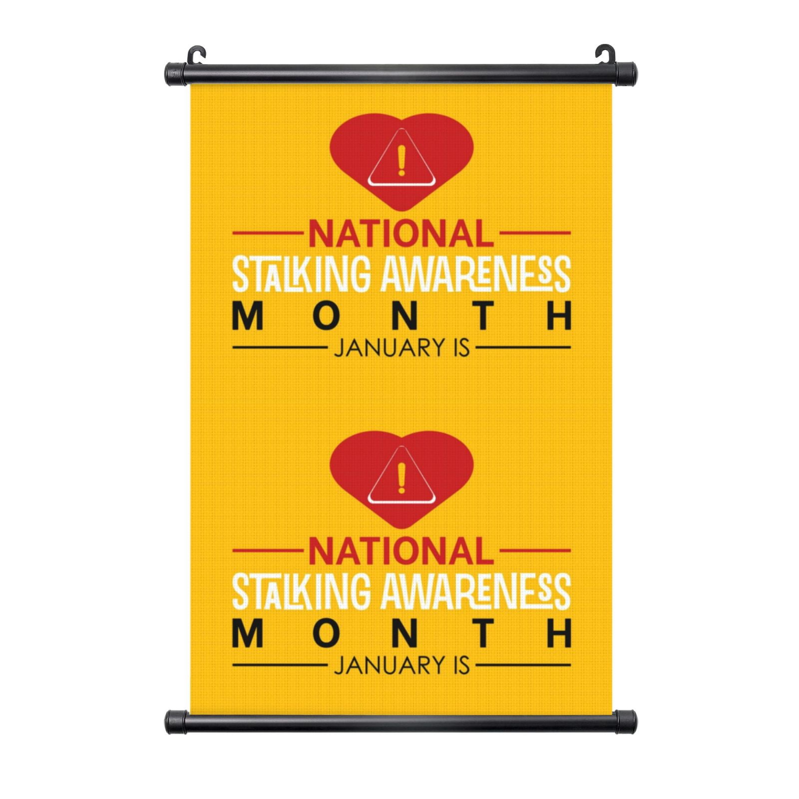 Stalking Awareness Month Yellow Ribbon Poster Wall Art Banner Backdrop ...