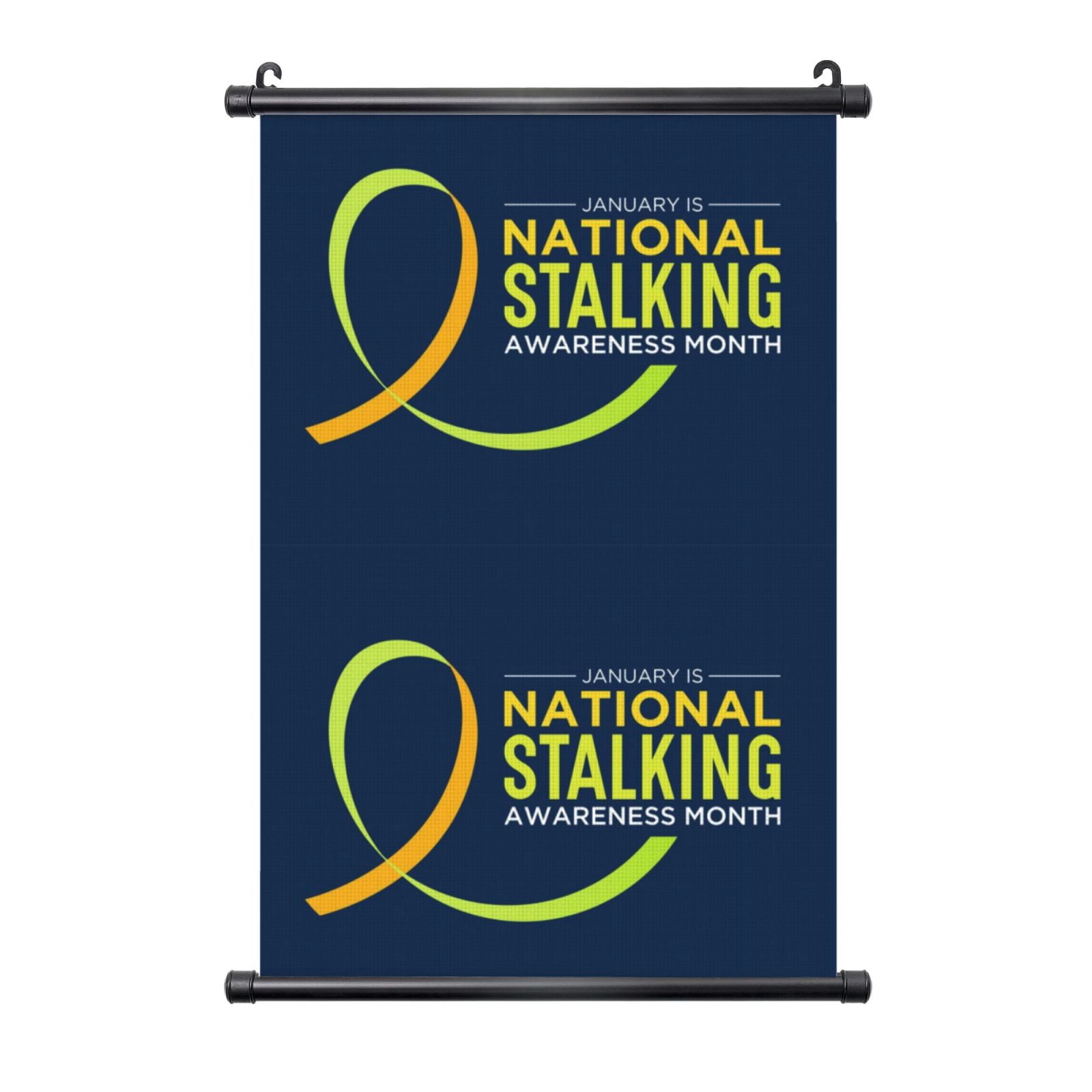 Stalking Awareness Month Yellow Ribbon Poster Wall Art Banner Backdrop ...