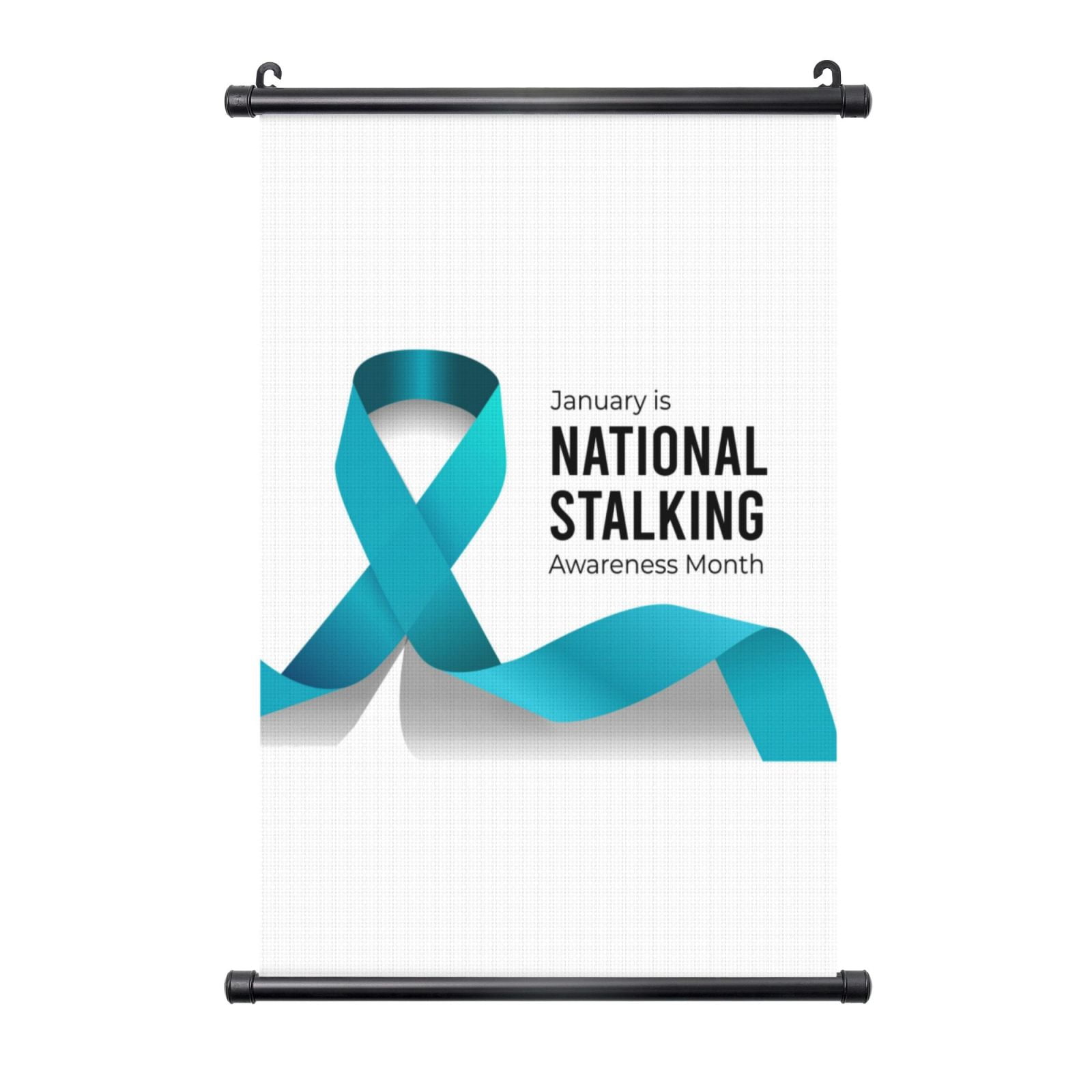 Stalking Awareness Month Yellow Ribbon Poster Wall Art Banner Backdrop ...