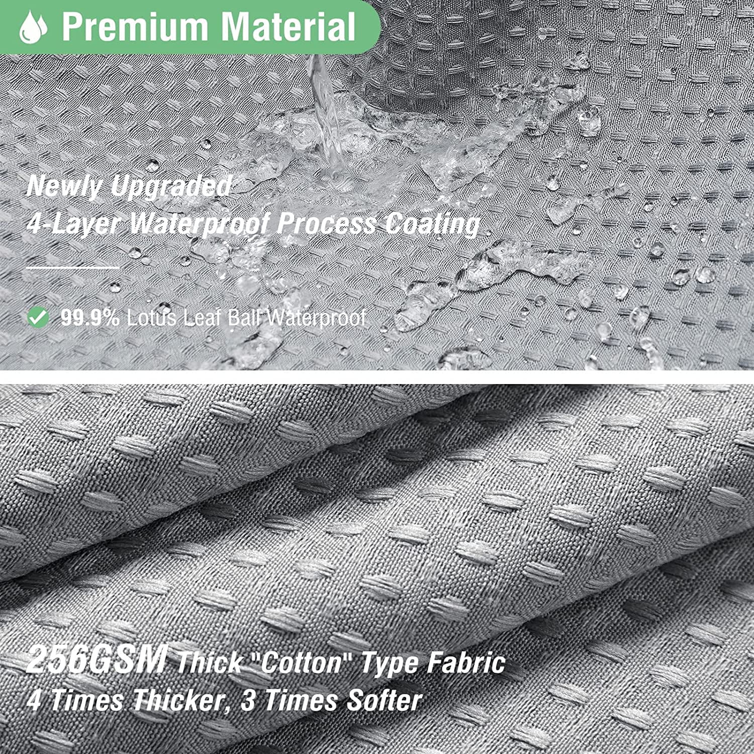 Stall Fabric Shower Curtain - 54X78 Inch Long Waffle Weave Weighted ...