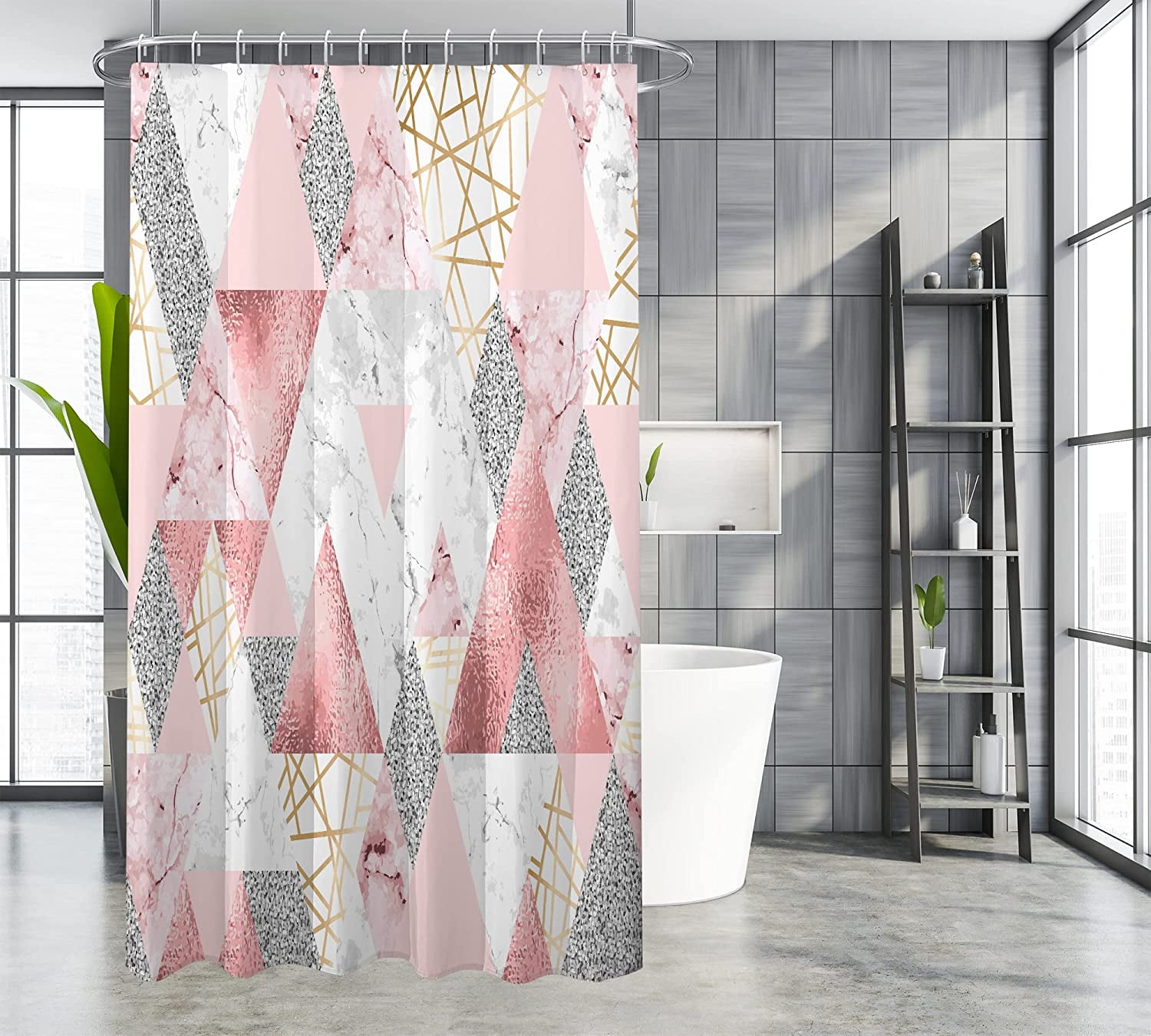 Stall Shower Curtain 36Wx72HInch Narrow Partition Fabric Water ...