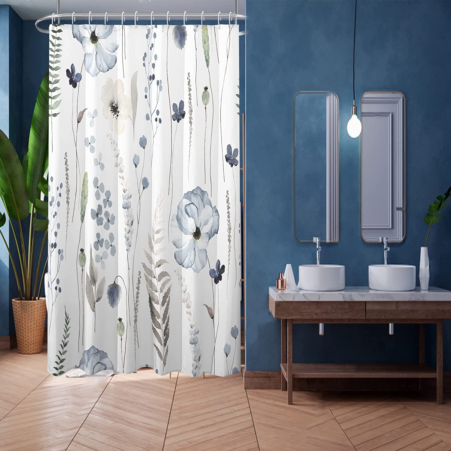 Stall Shower Curtain 36Wx72HInch Narrow Partition Fabric Water ...