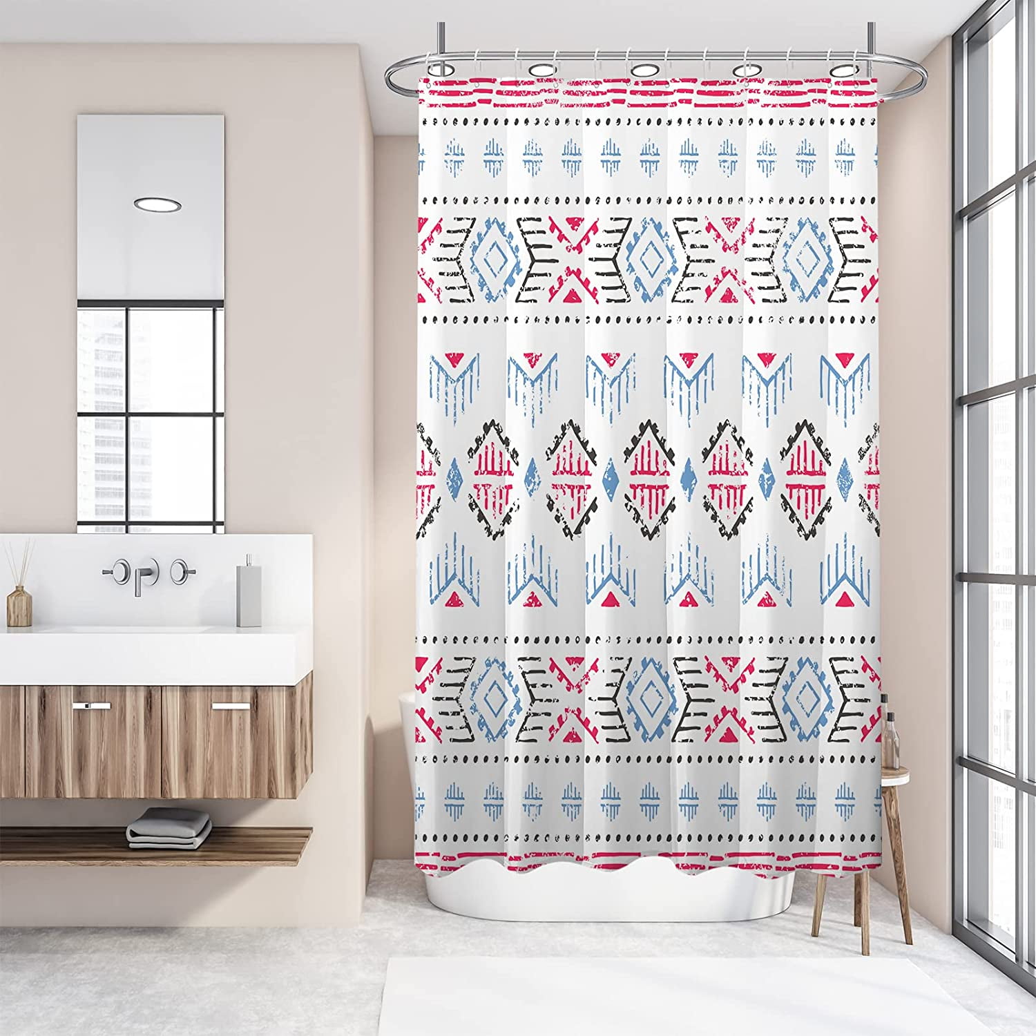 Stall Shower Curtain 36Wx72HInch Narrow Partition Fabric Water ...