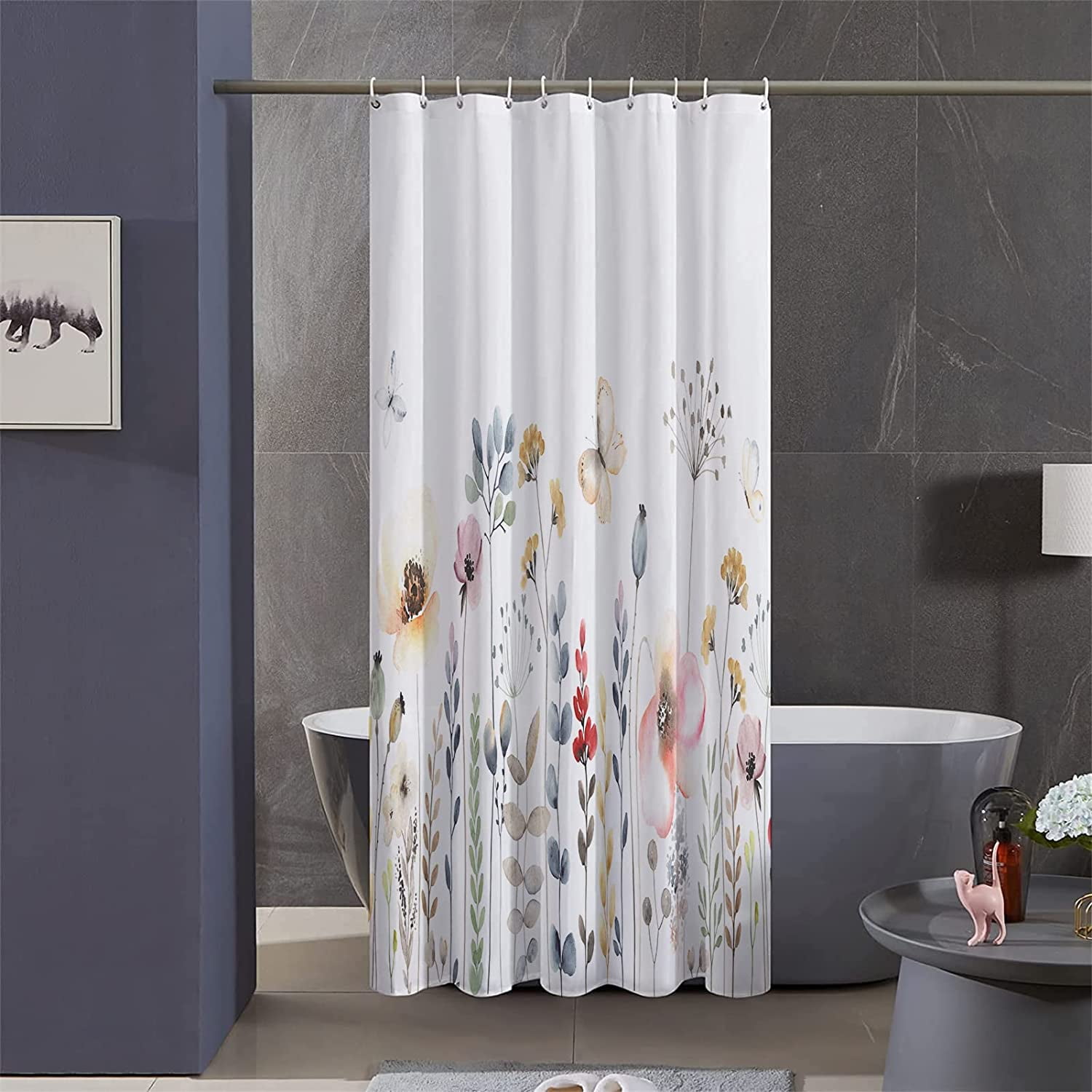 Stall Shower Curtain,36x72 inch RV Bathroom Shower Curtains Set with ...