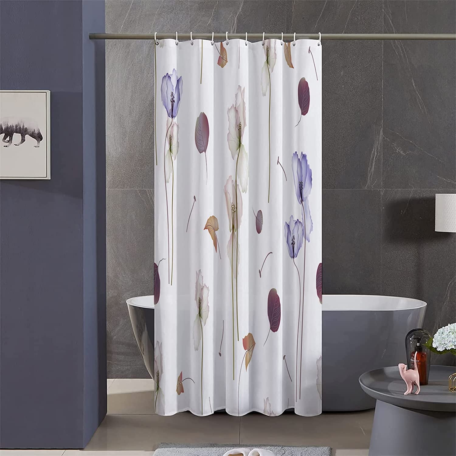 Stall Shower Curtain,36x72 inch RV Bathroom Shower Curtains Set with ...