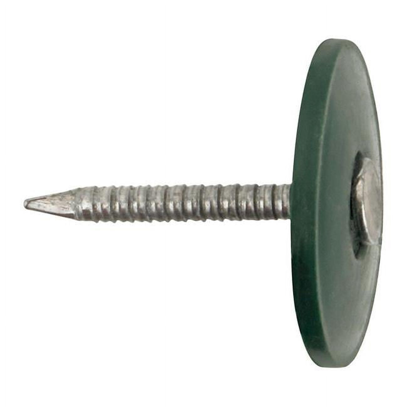 Stallion 5007777 1.5 in. Flat Head Ring Shank Cap Steel Nail Cap, 1 lbs ...