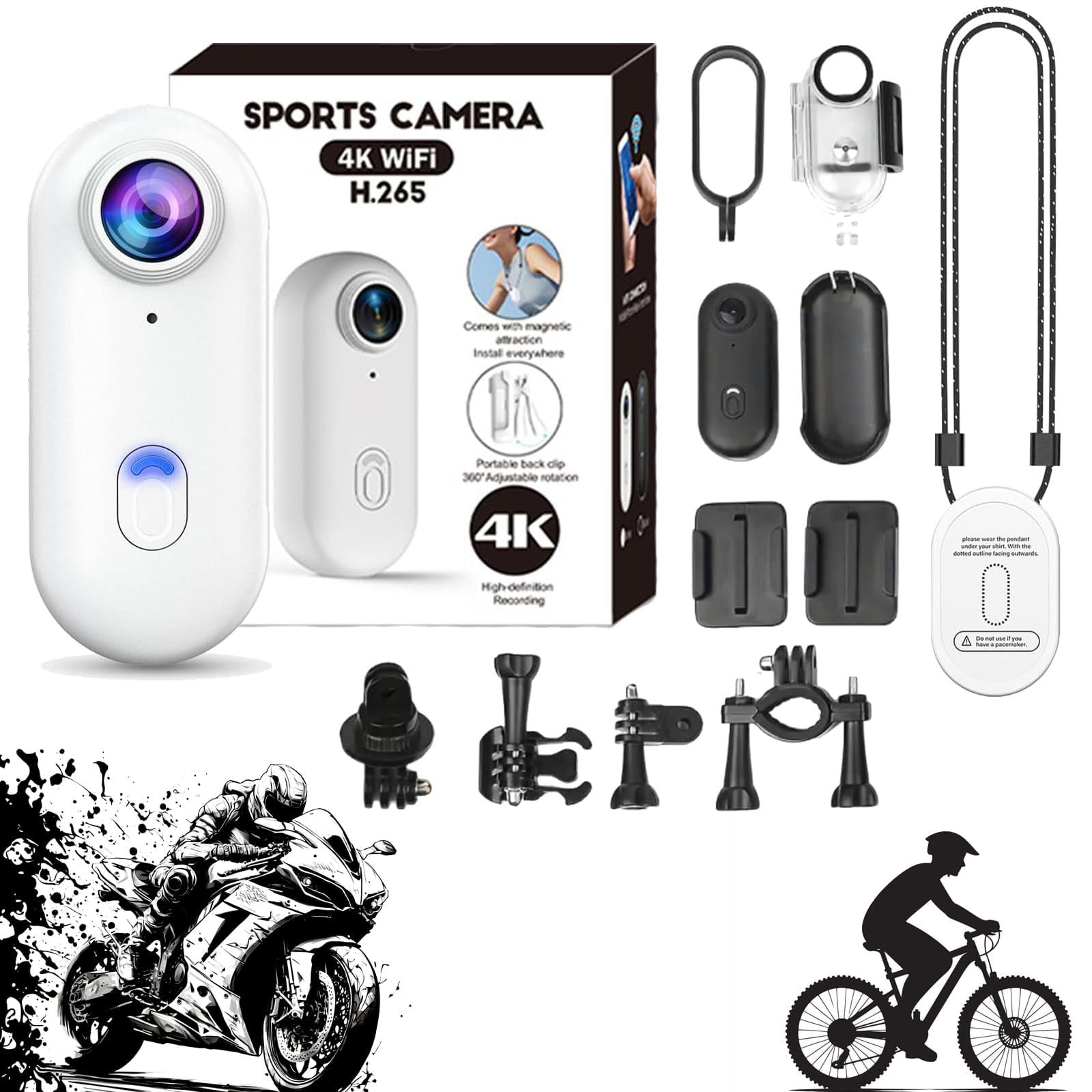 Stallionframes 4k Mini Handsfree Bodycam, Treklon POV Camera, Mini ...