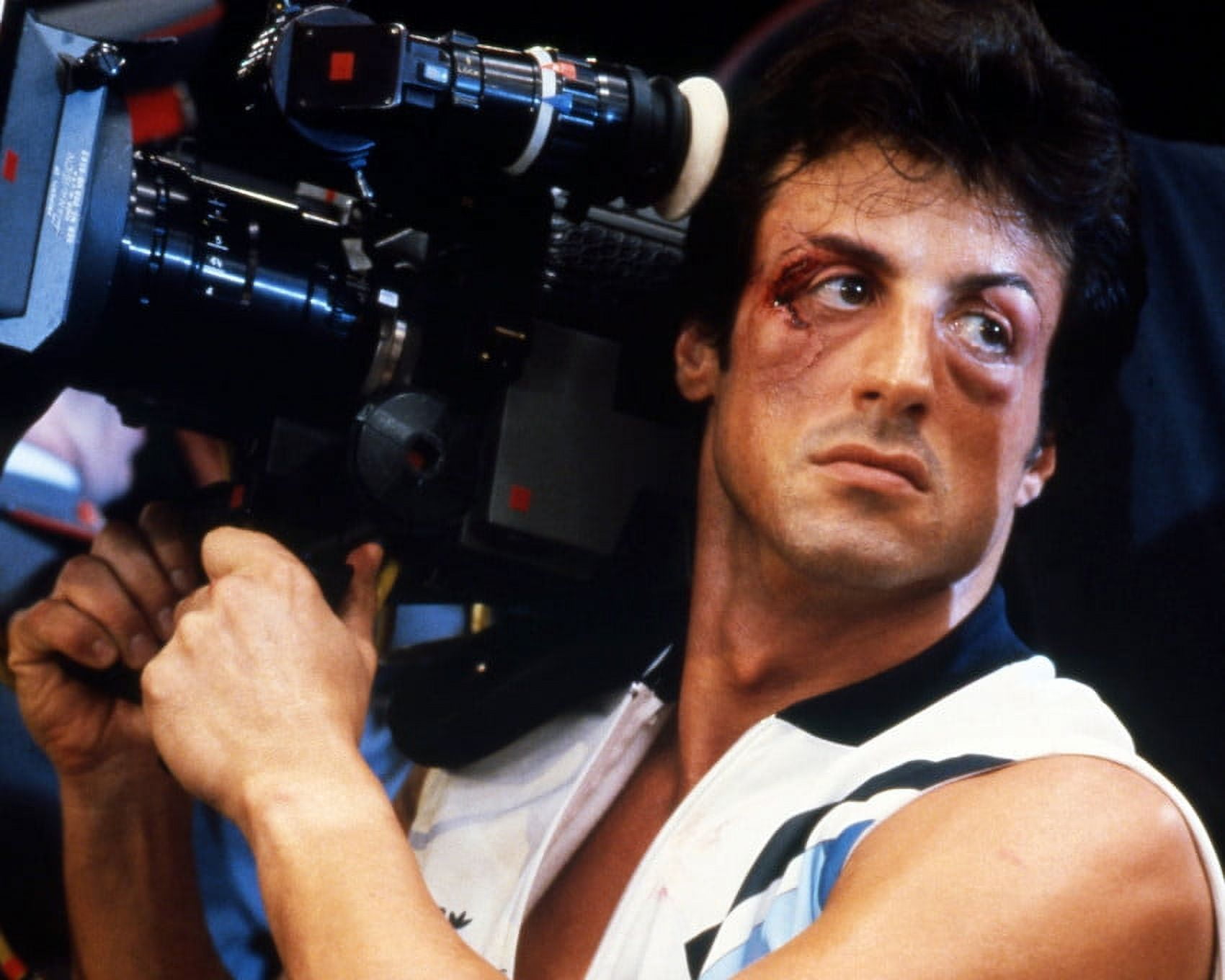 Stallone Holding Movie Camera On Rocky IV Set 24X36 Classic Hollywood ...