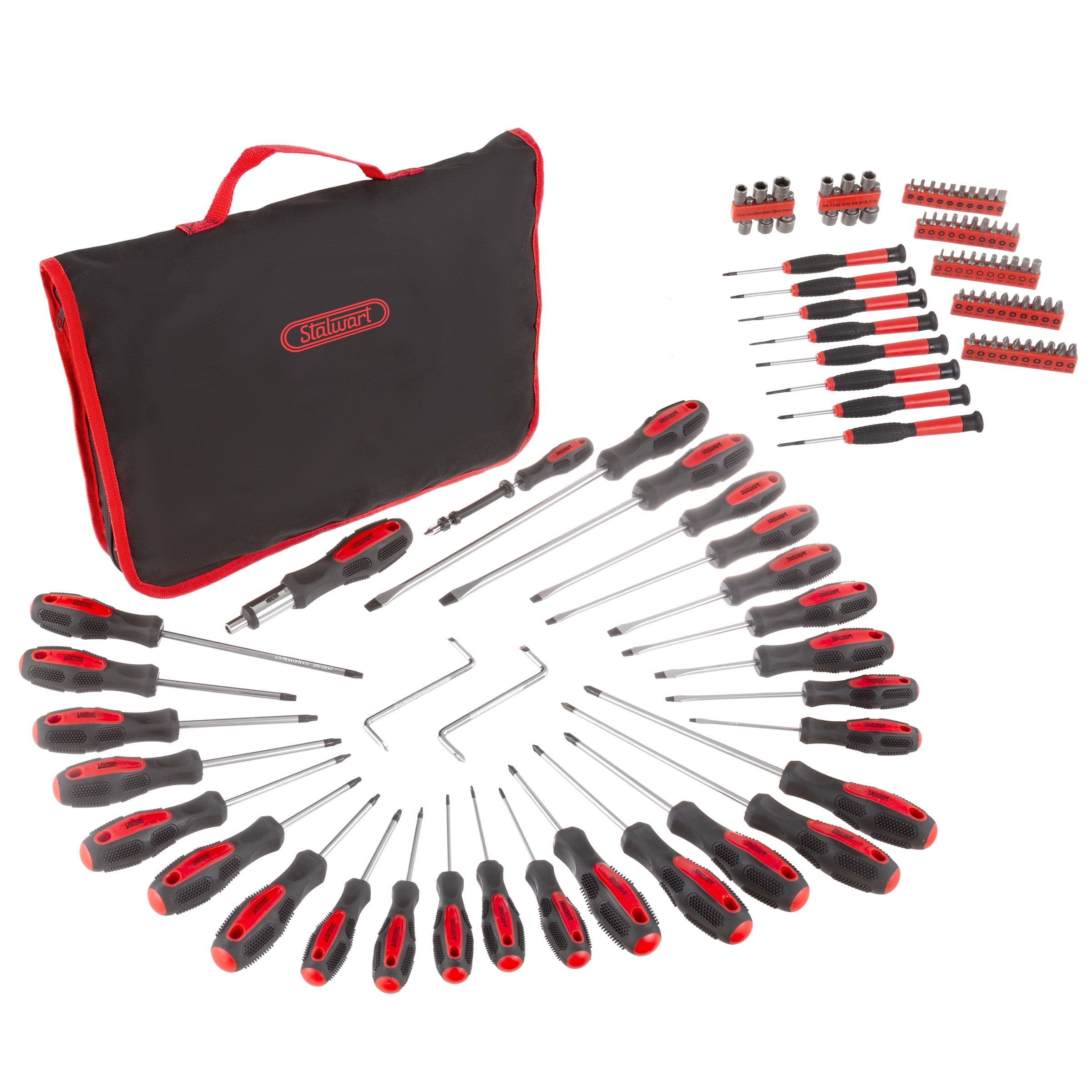 Stalwart 100PC Screwdriver Set - Magnetic Driver Bit Set with Carry Bag ...