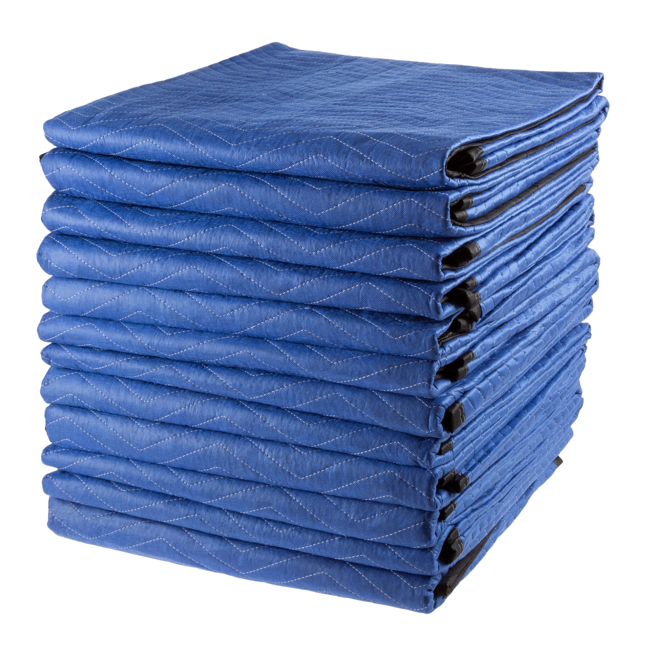 Stalwart 12-Pack of Dual-Layer Padded 80x73-Inch Moving Blankets (Blue ...