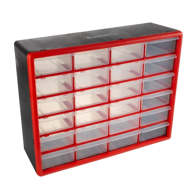 Stalwart 24 Plastic Drawers Organizer - Compartment Storage, Desktop ...