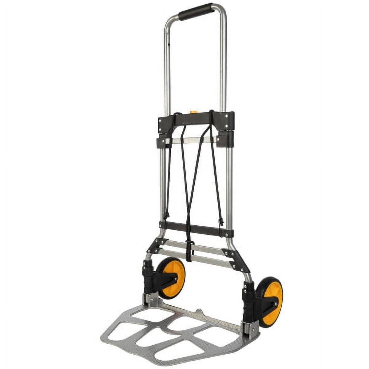 Stalwart Folding Dolly Cart with Collapsible Handle and 330lb Capacity ...