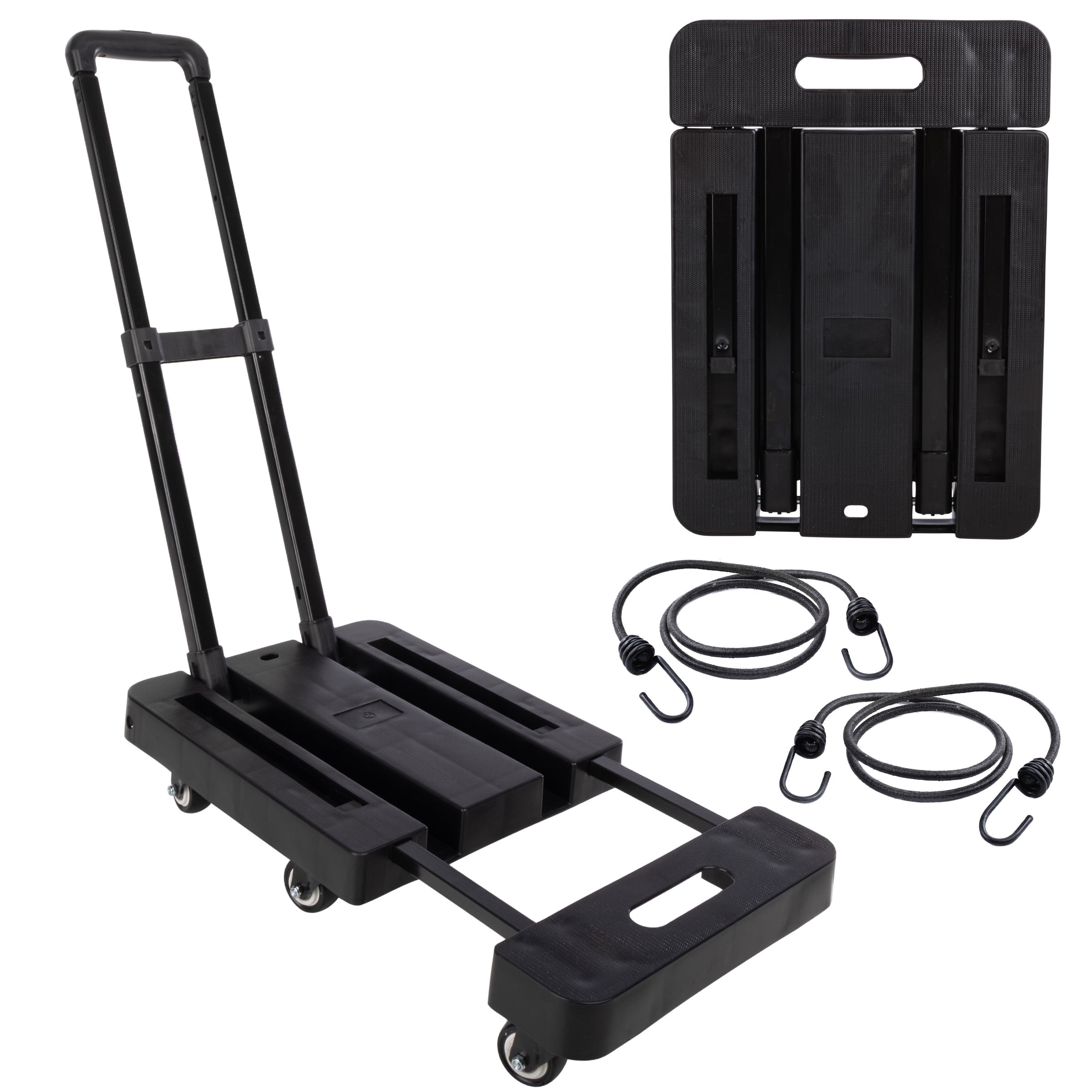 Stalwart Folding Hand Truck Dolly Cart with Wheels and 500lb Capacity ...
