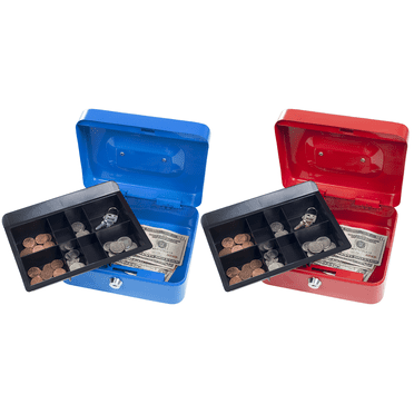 Pen + Gear Cash Box with Removable Cash Tray - Walmart.com