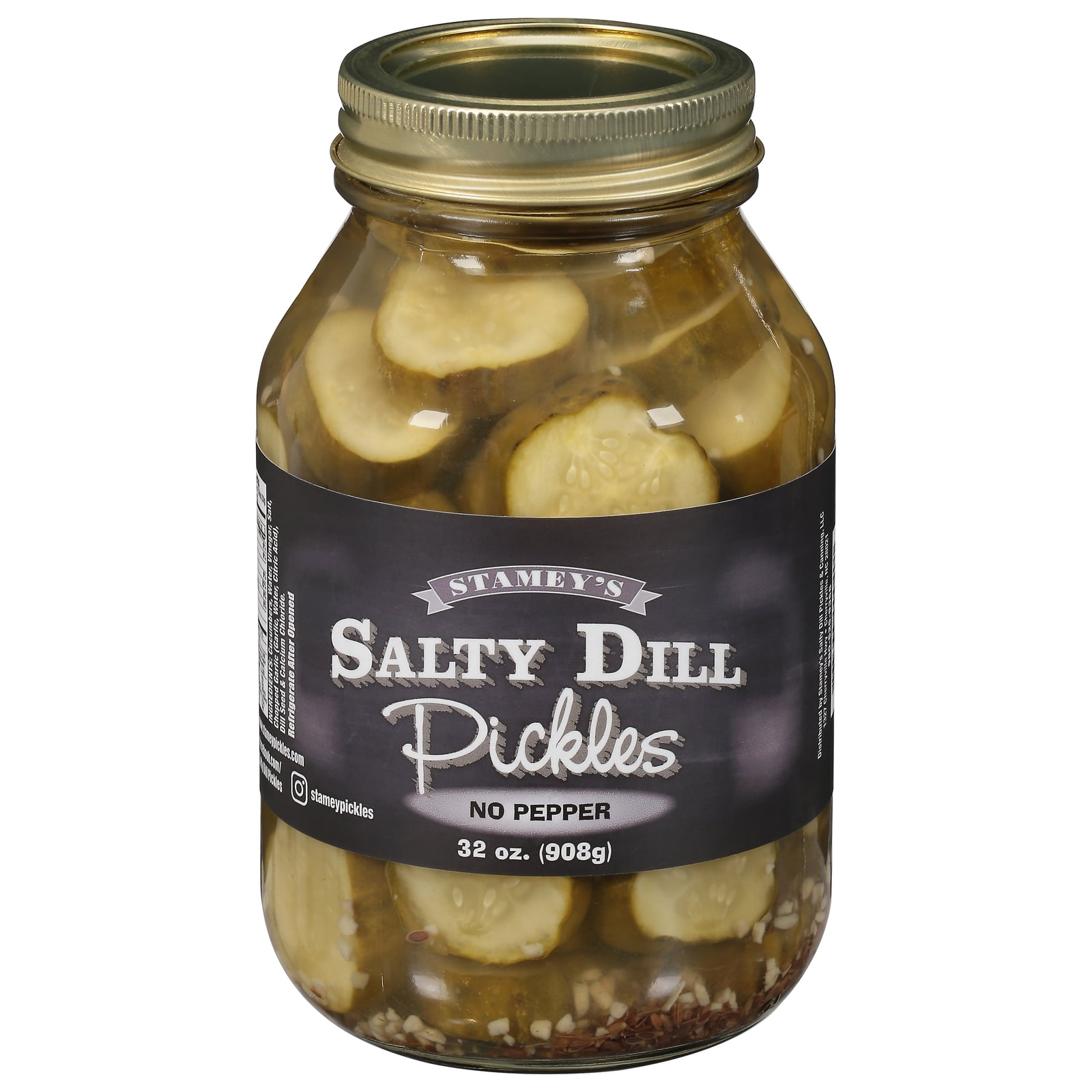 Stamey's - Pickles No Pepper - Case of 6-32 Ounces - Walmart.com