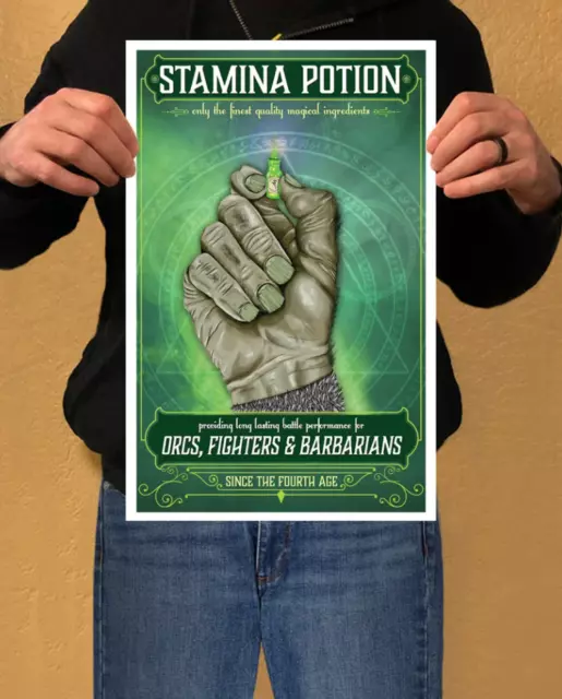 Stamina Potion - Mages Guild - Vintage Advertising Poster NO FRAMED ...
