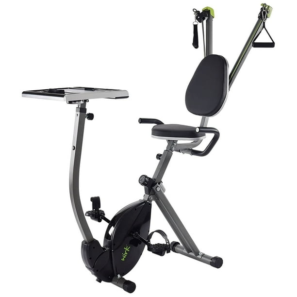Stamina WIRK Upright Exercise Bike Workstation and Standing Desk with ...