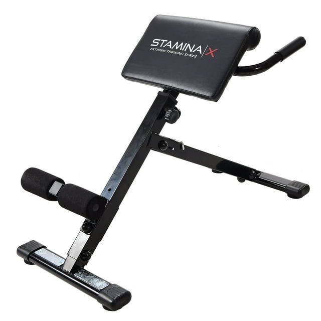 Stamina X Adjustable Ab, Back, & Core, Exercise Hyperextension Bench ...