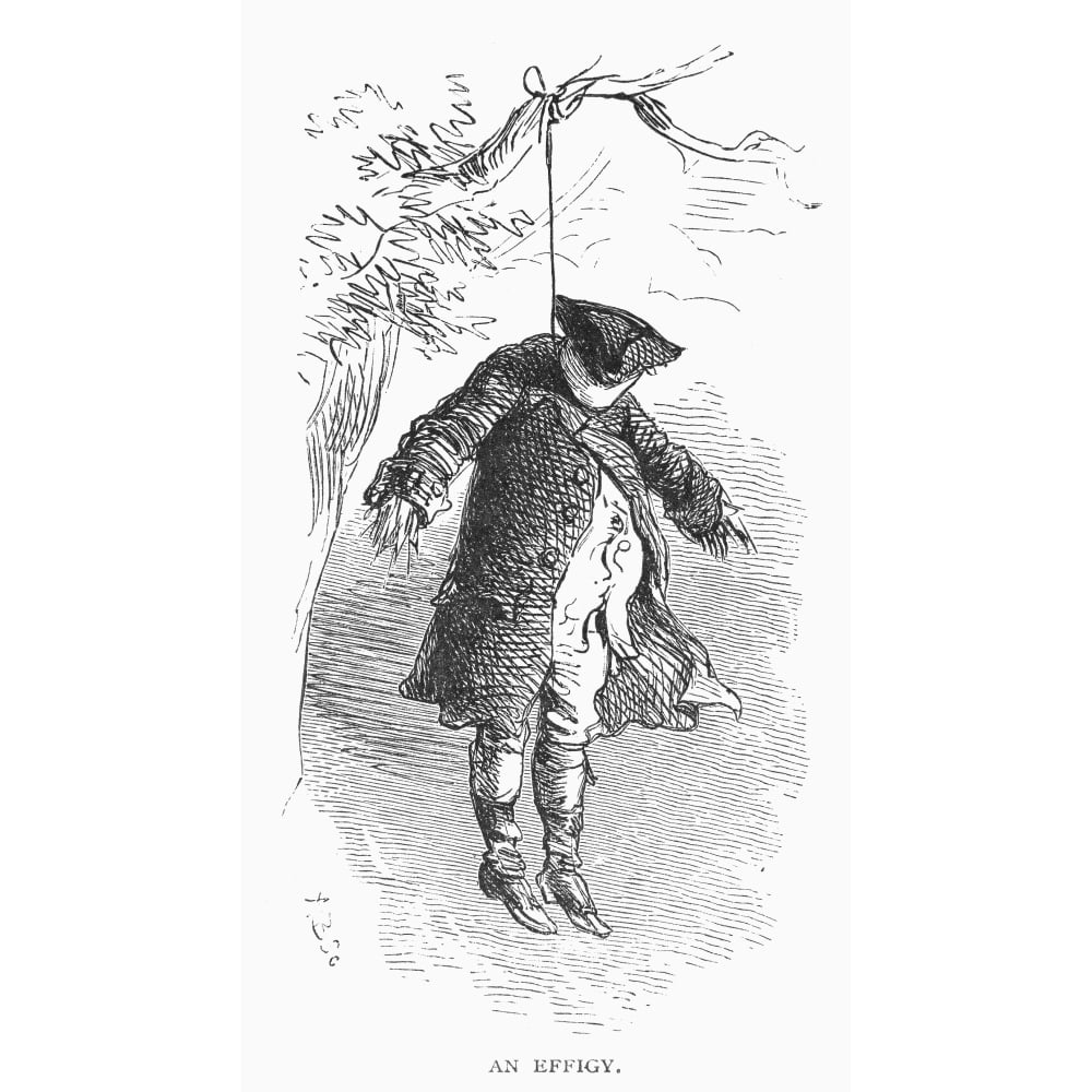 Stamp Act Effigy 1765. Nan Effigy Of A Colonial Stamp Agent Hanging ...