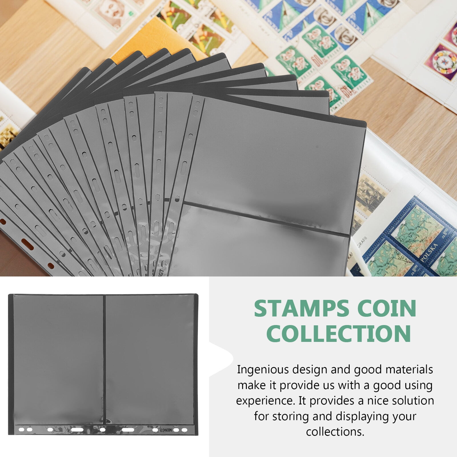 Stamp Album 10pcs Standard Stamp Pages Loose-leaf Stamp Collecting ...