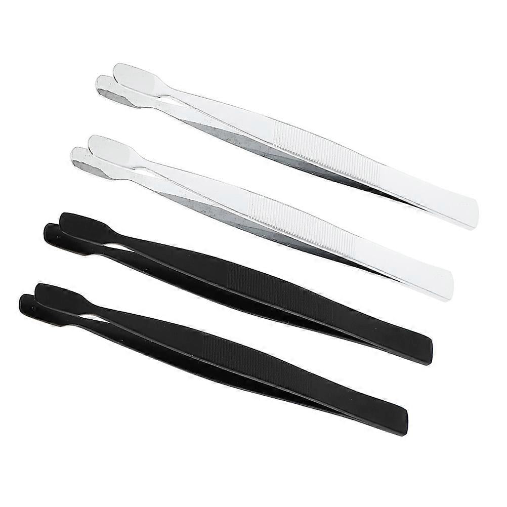 Stamp Collecting Tweezers Flat Stainless Steel Forceps Collector Tools ...