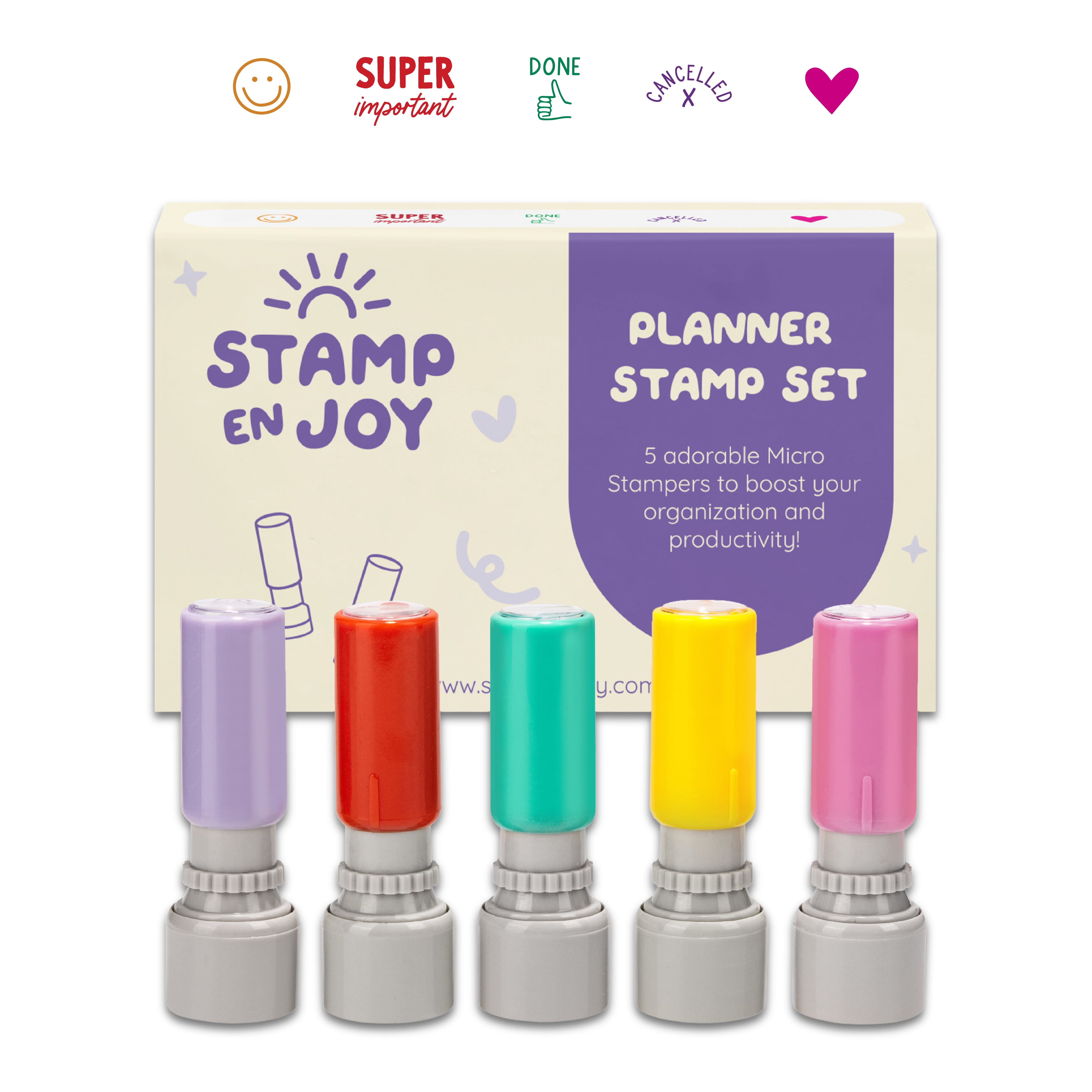 Stamp Enjoy - Self-Ink Flash Stamp Set, Multicolor Teacher Stamps ...
