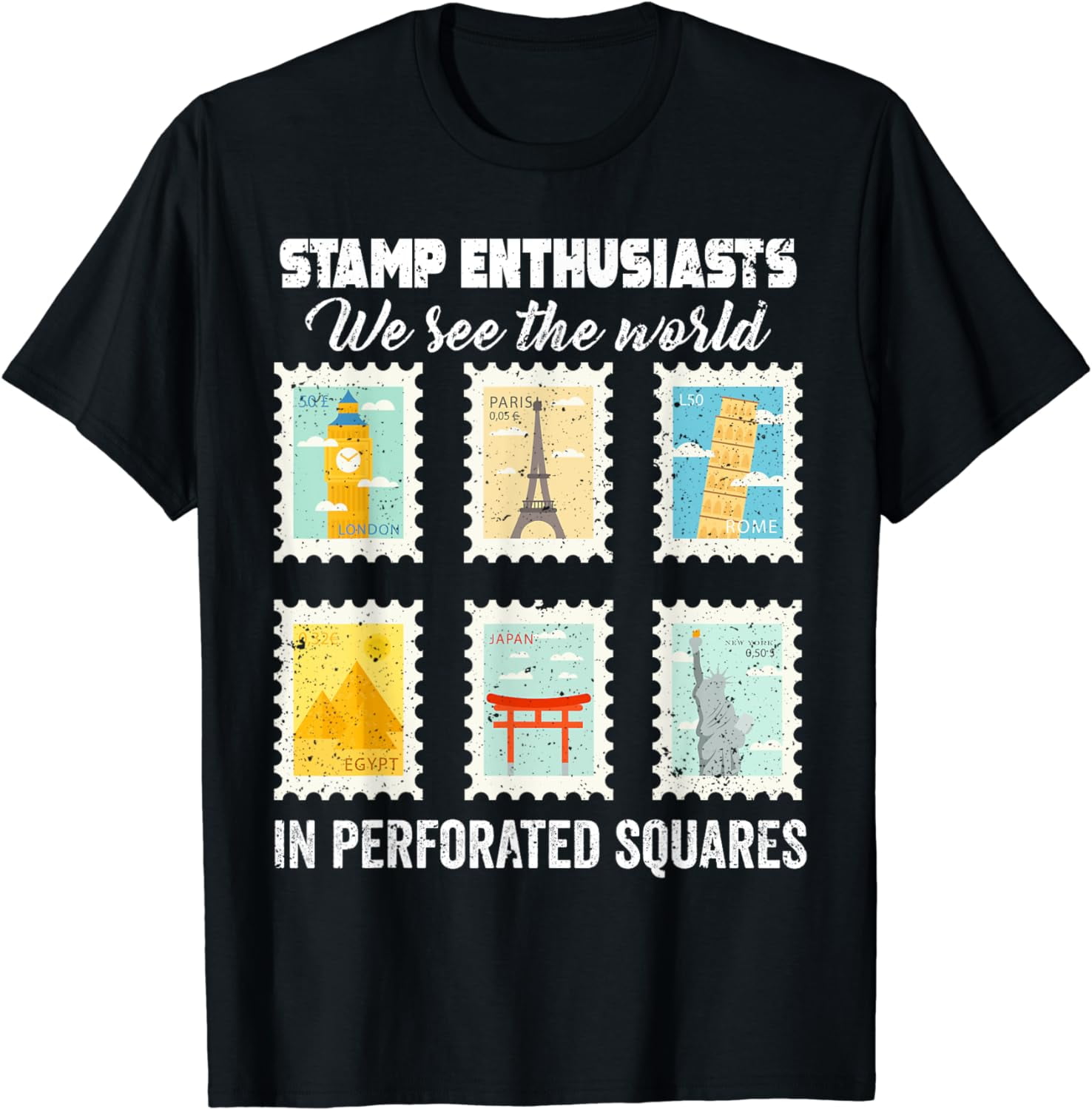 Stamp Enthusiasts Stamps Collecting Stamp Collector Expert T-Shirt ...
