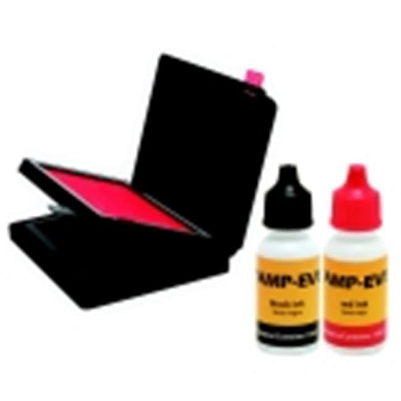 Stamp-Ever 2.37 x 4 in. 2-Color Flip Stamp Pad And Refill Ink, Red And ...