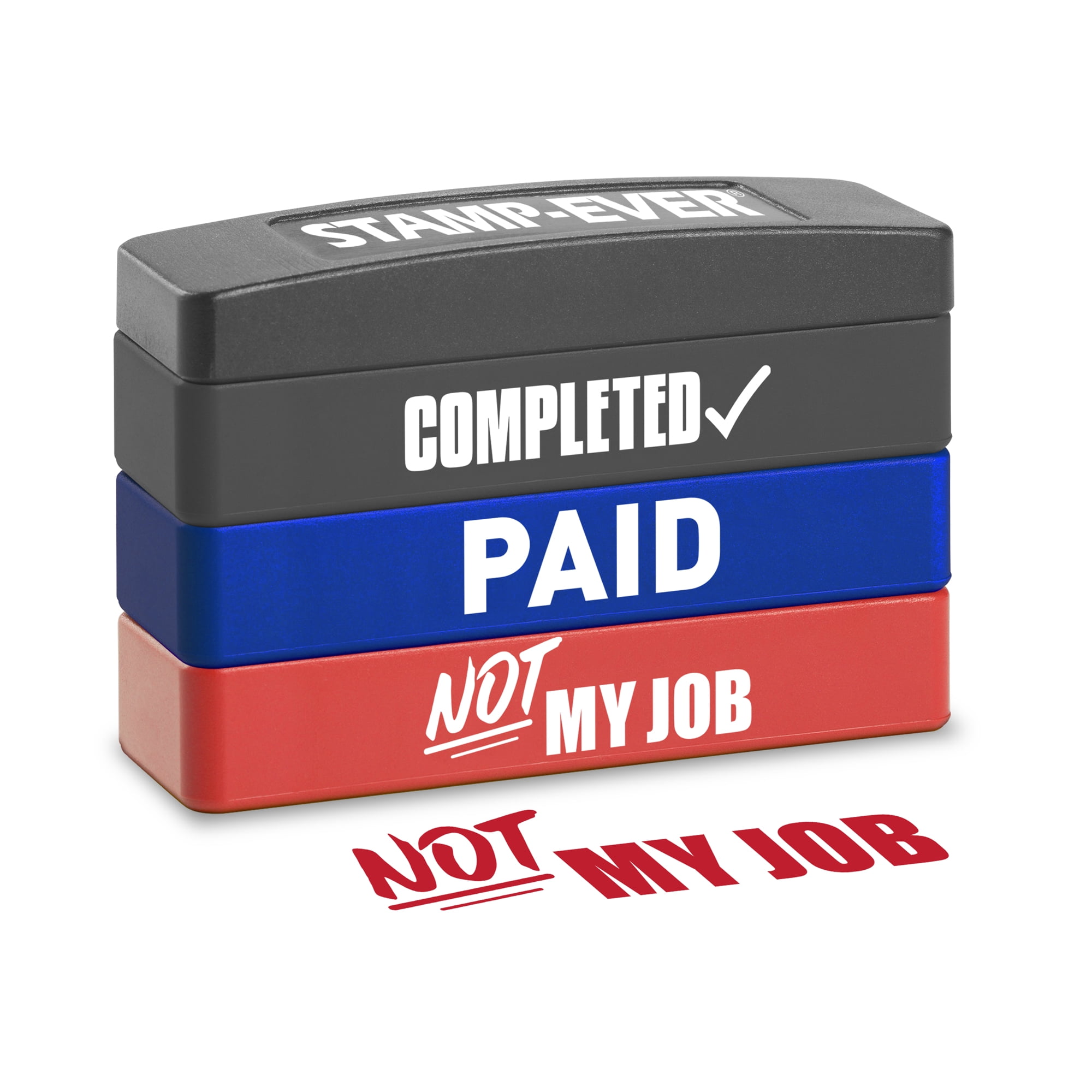 Stamp-Ever Stakz 3-in-1 Message Stamp – Includes "Completed", "Paid ...