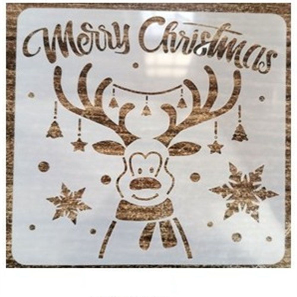 Stamp Floor Decor Santa Claus Christmas Style Stencil Cute Snowman ...