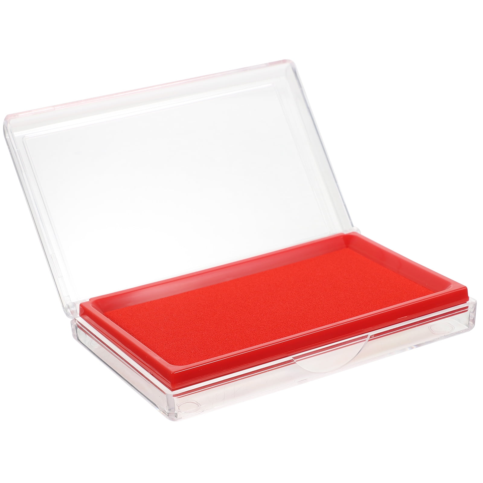 Stamp Pad Ink Clear Square Red Abs Office Student - Walmart.com