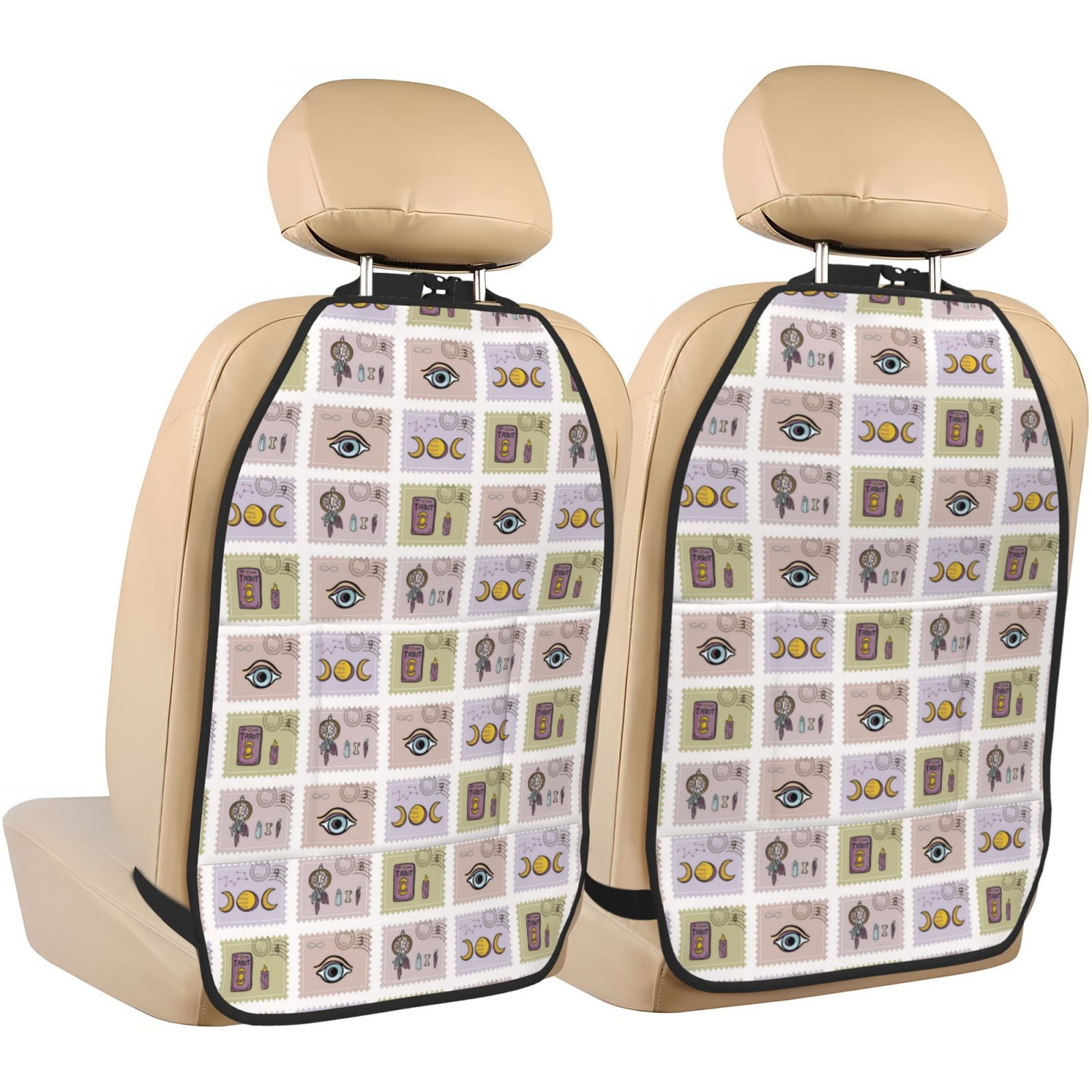 Stamp Pattern eye Mats Back Seat Protectors, Car Seat Protector Vehicle ...