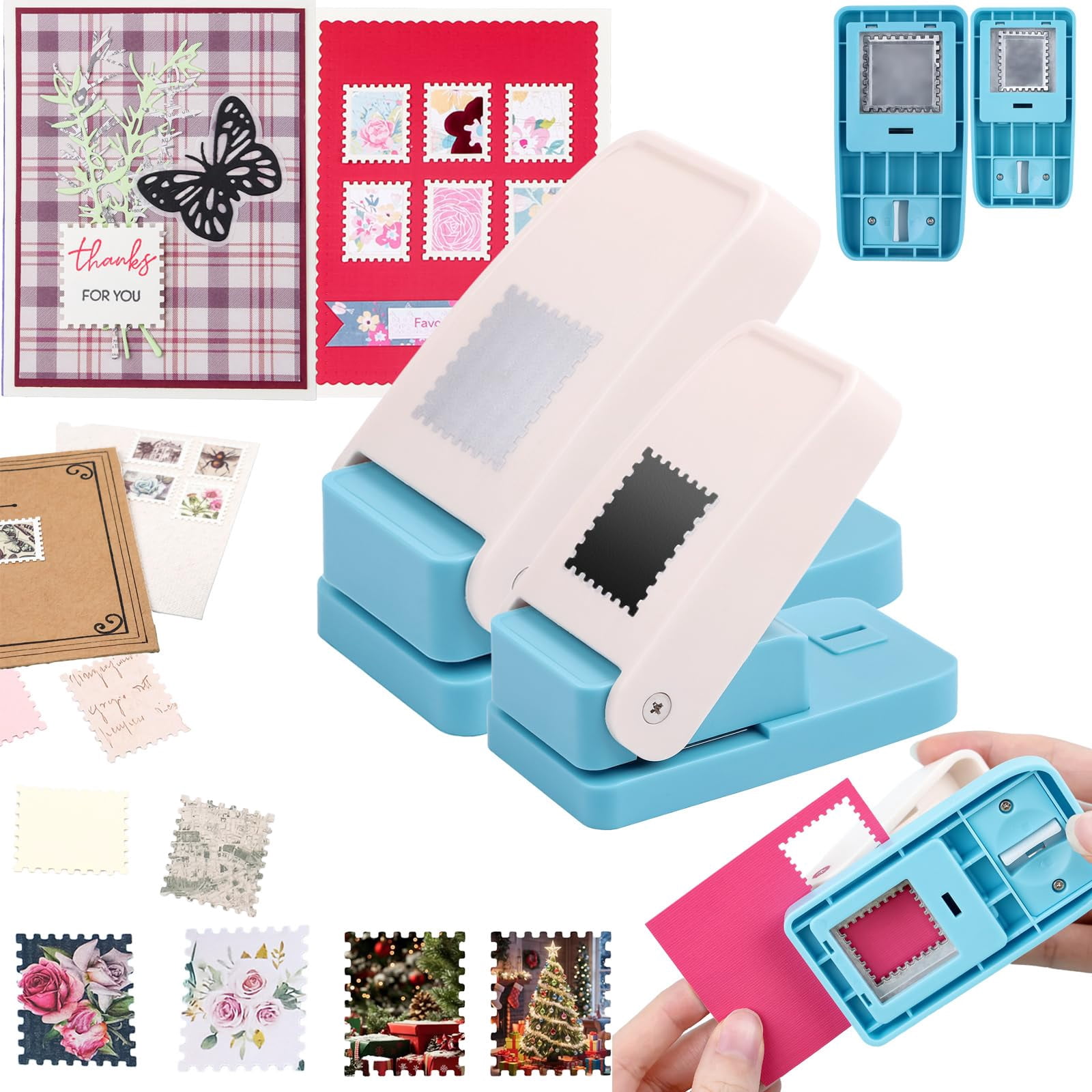 Stamp Puncher, 1X0.8inch &1inch Stamp Punch1 Inch Square Punch ...