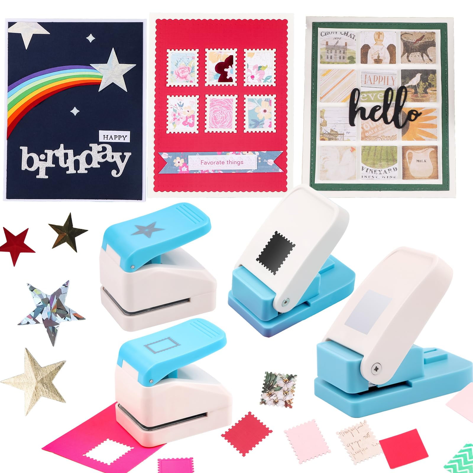 Stamp Puncher, 1X0.8inch &1inch Stamp Punch1 Inch Square Punch ...