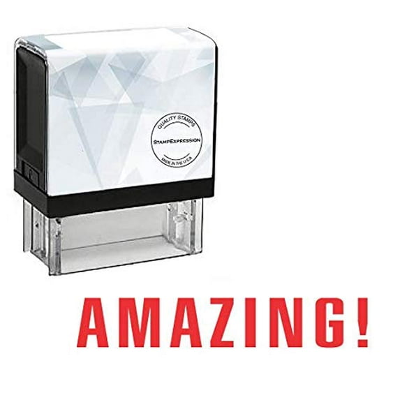 StampExpression - Amazing! Office Self Inking Rubber Stamp - Red Ink (A ...