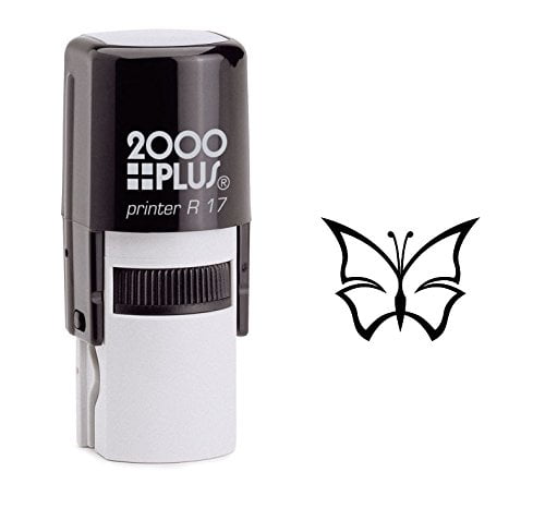 StampExpression - Butterfly Outline Self Inking Rubber Stamp - Black ...