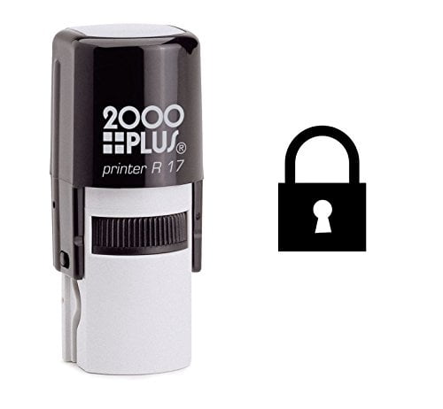 StampExpression - Closed Padlock Self Inking Rubber Stamp - Black Ink ...
