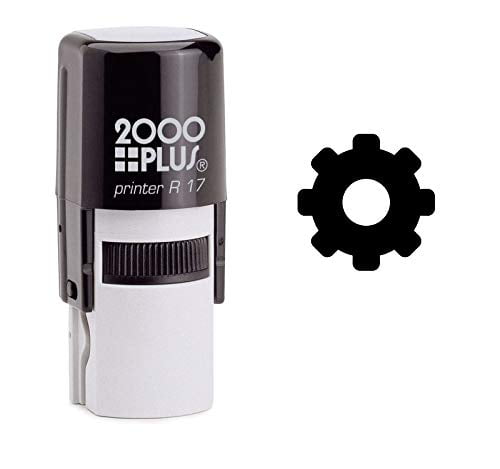 StampExpression - Cogwork Gear Self Inking Rubber Stamp - Black Ink (W ...