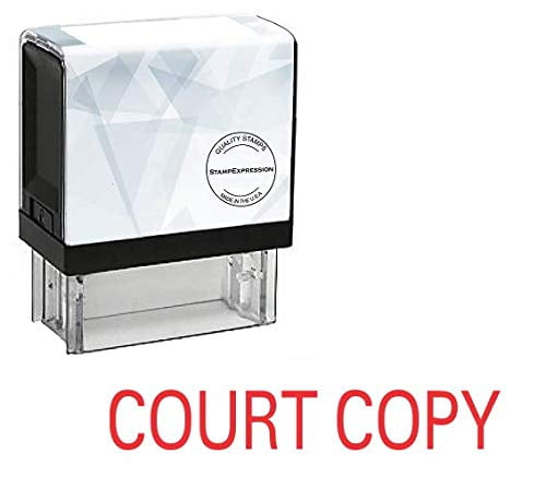 StampExpression - Court Copy Office Self Inking Rubber Stamp - Red Ink ...