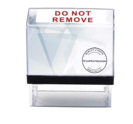 StampExpression - DO NOT Remove Office Self Inking Rubber Stamp - Red ...