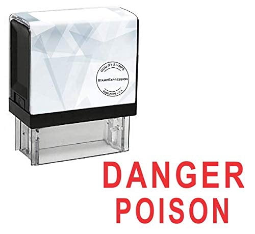 StampExpression - Danger Poison Office Self Inking Rubber Stamp - Red ...