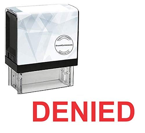 StampExpression - Denied Office Self Inking Rubber Stamp - Red Ink (A ...