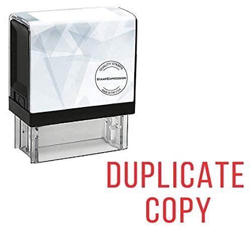 StampExpression - Duplicate Copy Office Self Inking Rubber Stamp - Red ...