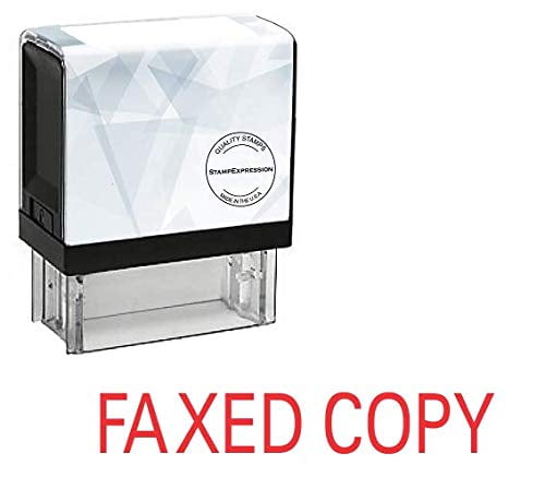 StampExpression - FAXED Copy Office Self Inking Rubber Stamp - Red Ink ...